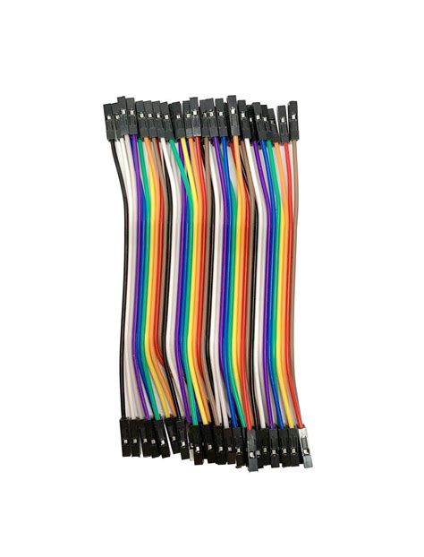40 Cabos Jumper 10cm Fêmea Fêmea Piscaled Arduino Componentes Eletrônicos Motor De Passo