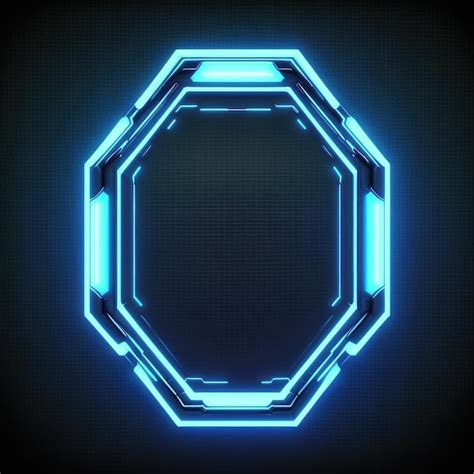 Premium Photo Abstract Of Glowing Scifi Futuristic Hexagon In Hud Headup Cyber Concept