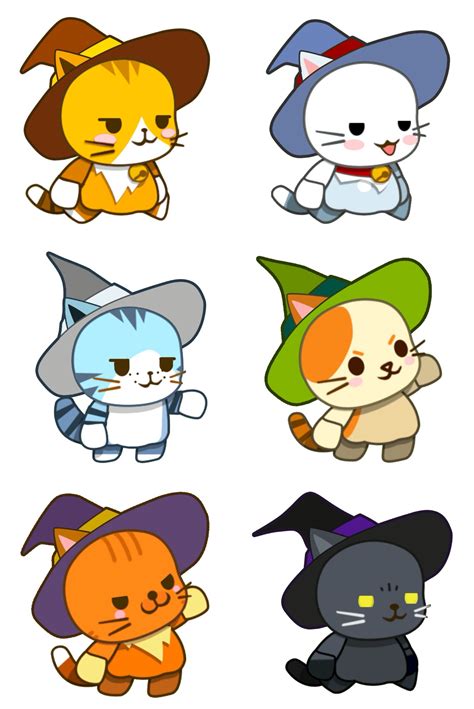 모바일게임 고양이마법사 귀여운 고양이 캐릭터 고양이 그림 귀여운 동물 그림 귀여운 고양이