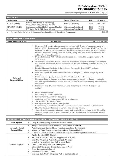 12 Rf Engineer Resume Resume Design Template Resume Resume Template Word