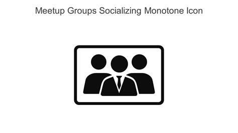 Meetup Groups Socializing Monotone Icon In Powerpoint Pptx Png And Editable Eps Format