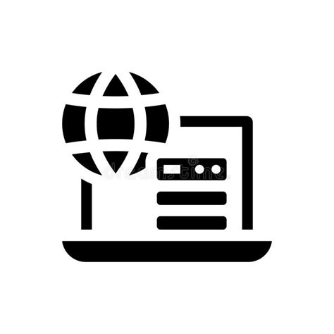 Hosting Icon Set Stock Vector Illustration Of Monitor 13536815