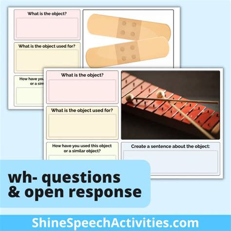 Object Functions Function And Use Questions Vocabulary Speech Language Therapy