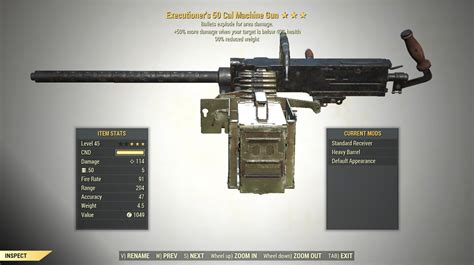 3 Executioners 50 Cal Machine Gun Explosive 90 Reduced Weight