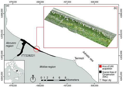 A In Red The Study Area WGS 84 UTM 33 N EPSG 32633 Included In The Download Scientific