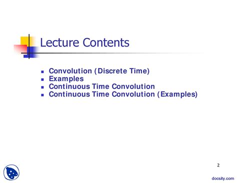continuous time convolution signals and systems lecture handout docsity