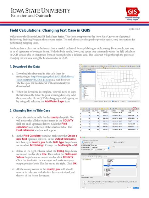 Qgis Calculations Pm2082 17g Pdf Teaching Methods And Materials Computers