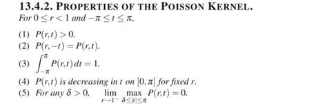 solved 13 4 2 properties of the poisson kernel for 0≤r