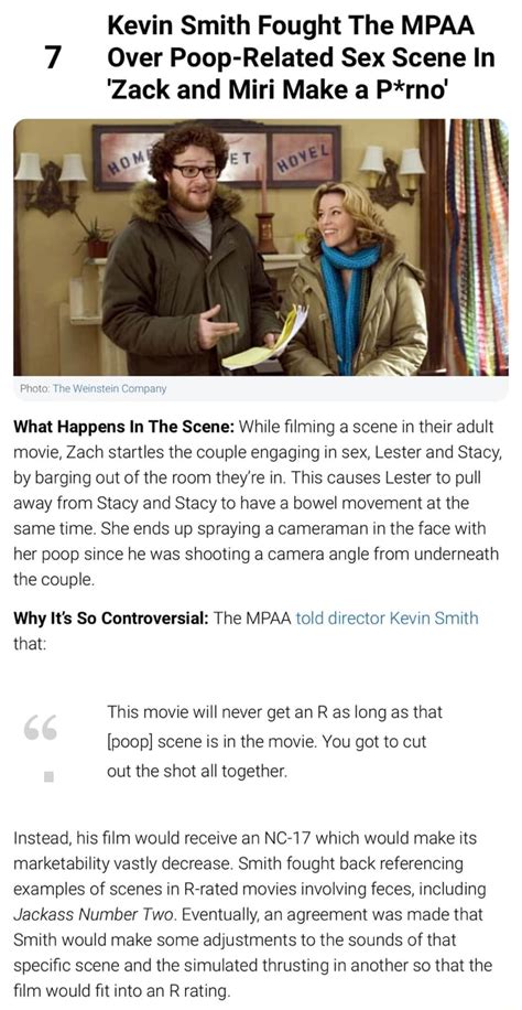 Kevin Smith Fought The Mpaa 7 Over Poop Related Sex Scene In Zack And