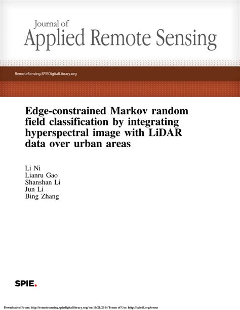 pdf edge constrained markov random field classification by
