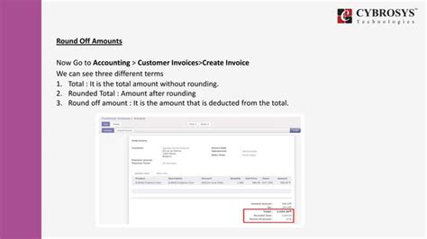 Round Off Invoice Amount PPTX Business Accounting Finance Business