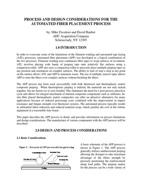 Pr 22 Process And Design Considerations For The Automated Fiber Placement Process Pdf