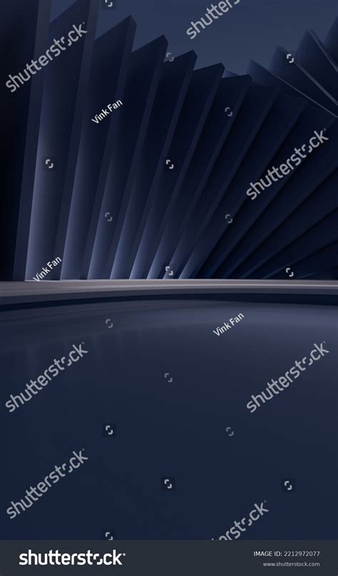 기하학적 구조의 어두운 공간 3d 렌더링 스톡 일러스트 2212972077 Shutterstock