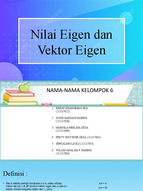 Nilai Eigen Dan Vektor Eigen Kel 6 Pdf