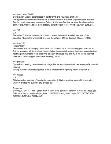 Cs 1101 Discussion Assignment Week 1 Print Hello World