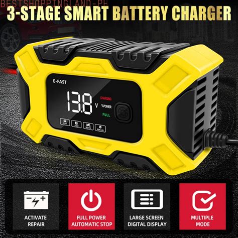 V V Smart Automatic Car Battery Charger Jump Starter Pulse Repair