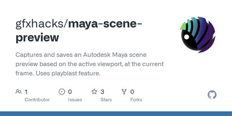 Github Gfxhacks Maya Scene Preview Captures And Saves An Autodesk Maya Scene Preview Based On