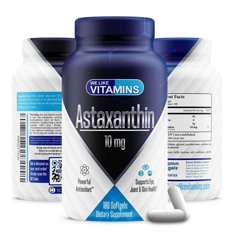 Astaxanthin 10mg Softgel 180 Soft Gels Astaxanthin Supplement 6