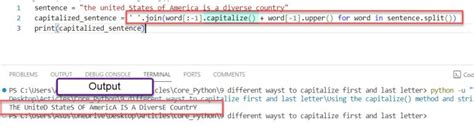 how to capitalize first and last letters of each word in a string in python [8 ways]