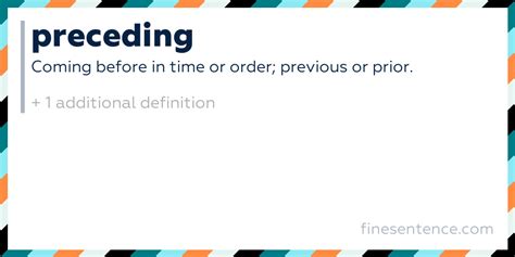 Preceding Definition Meaning And Examples In English