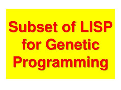 Ppt Genetic Algorithm And Genetic Programming Powerpoint Presentation