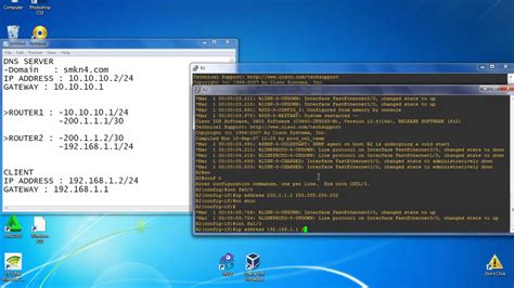 Tutorial Gns3 Dengan Cisco Dynamips 1 Client 2 Routers 1 Server Dns Youtube