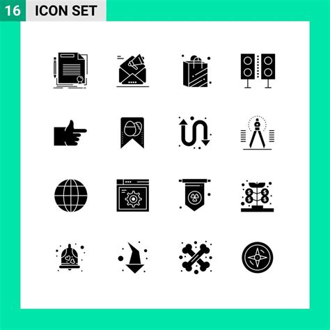Stock Vector Icon Pack Of 16 Line Signs And Symbols For Technology Products Marketing