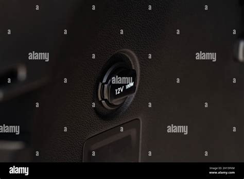 12V Power Socket In A Car Outlet Socket In A Car Stock Photo Alamy