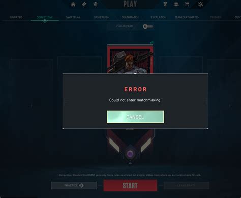 How To Fix Valorant Could Not Enter Matchmaking Error