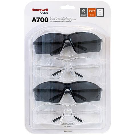 Honeywell A700 Safety Eyewear 4 Pack