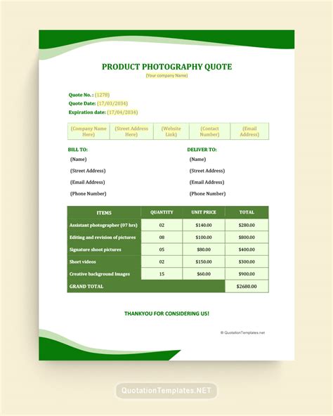 Quote Templates Download Free Quotations For Word Excel And PDF