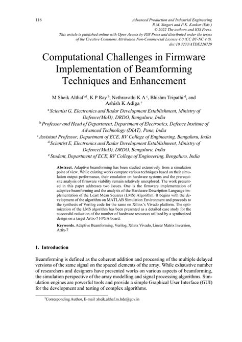 Pdf Computational Challenges In Firmware Implementation Of