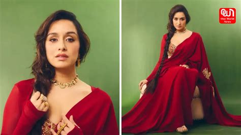 Shraddha Kapoor Turns Heads In A 75k Fiery Red Saree