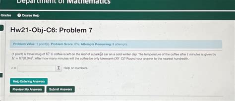 Solved Grades Depar Course Help Hw21 Obj C6 Problem 7