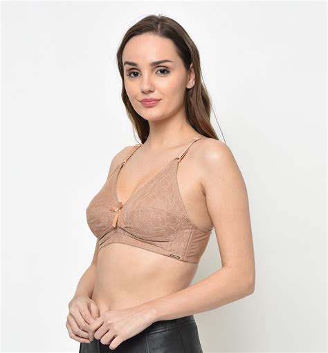Da Intimo Non Padded Lacy Bra Brown Buy Da Intimo Non Padded Lacy