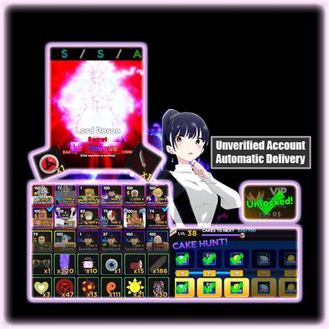 Lord Boron Unique Anime Adventures 1 Secret And 11 Mythic Units