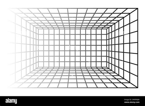 Perspective Grid Room Background Vector Illustration Stock Vector Image And Art Alamy