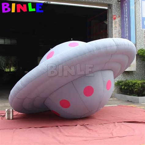 Grey Inflatable Ufo Balloon With Led Lights Giant Party Decor From Longshasha
