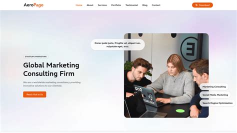 Aeropage Tailwind Css Multipurpose One Page Landing Template
