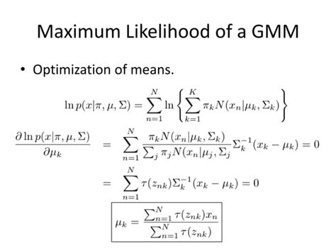 Lecture 18 Gaussian Mixture Models And Expectation Maximization Pptx Physics Science