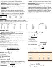 Midterm Cheat Sheet Docx Statistics The Science Of Collecting Organizing Presenting Analyzing