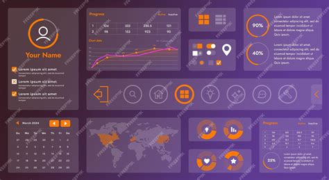 Premium Vector A Modern Set Of Ui Elements That Includes Various Graphic Components For