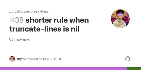 Shorter Rule When Truncate Lines Is Nil Issue 38 Purcell Page