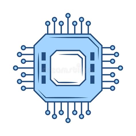 Integrated Circuit Electronic System Stock Vector Illustration Of