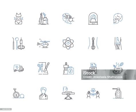 재활 라인 아이콘 모음입니다 회복 치유 치료 지원 갱신 변환 진행 벡터 및 선형 그림 회복력 성장 권한 부여 개요 표지판 세트 자신감에 대한 스톡 벡터 아트 및 기타 이미지