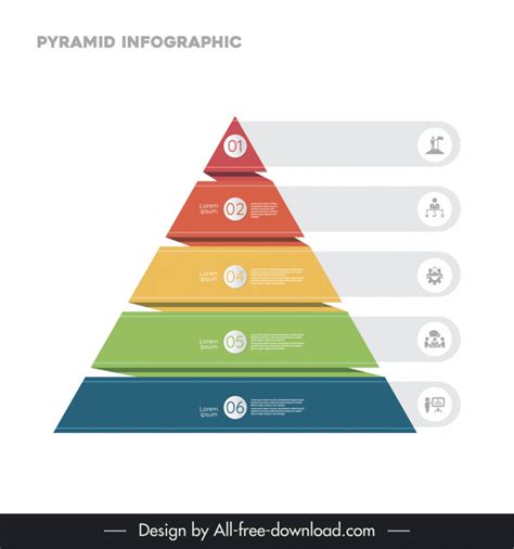 Pyramid Infographic Template Modern Elegant 3d Geometry Vectors Images Graphic Art Designs In
