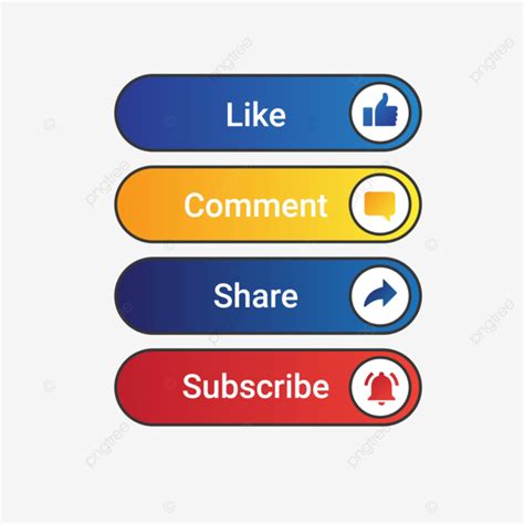 Como Comentar Compartilhar E Botão De Inscrição Vetor Png Curti Se