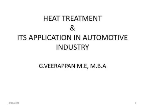 Heat Treatment Processes Ppt