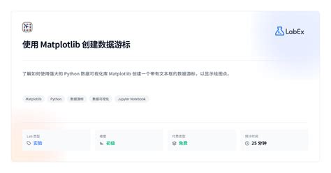 数据游标创建 Matplotlib Python 可视化 Labex 数据游标创建 Matplotlib Python 可视化 Labex