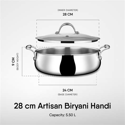 Buy Artisan Hybrid Biryani Handi And Lid Stahl Kitchens